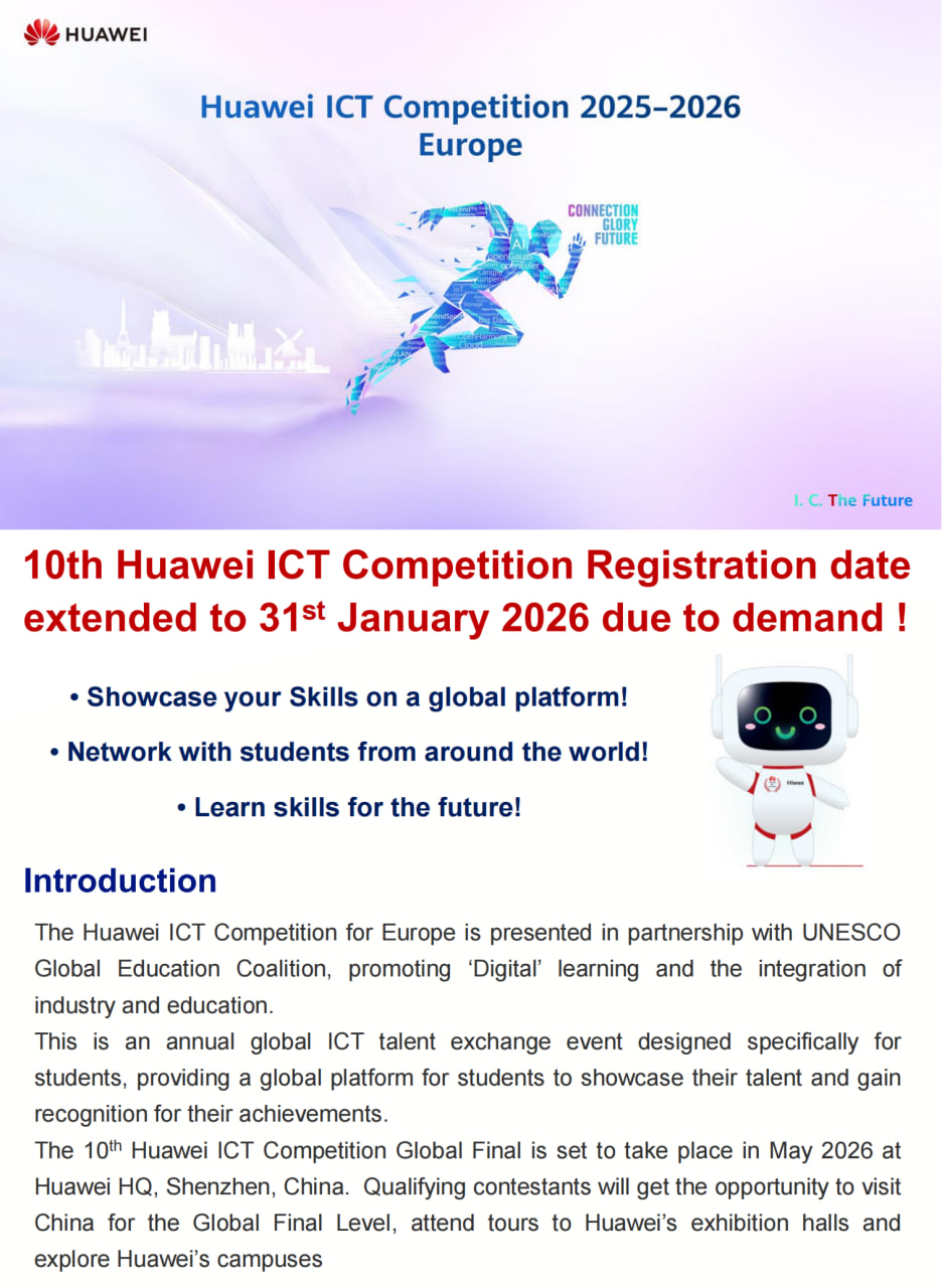 Registration for Huawei ICT Competition 2025–2026 Extended Until 31 ...